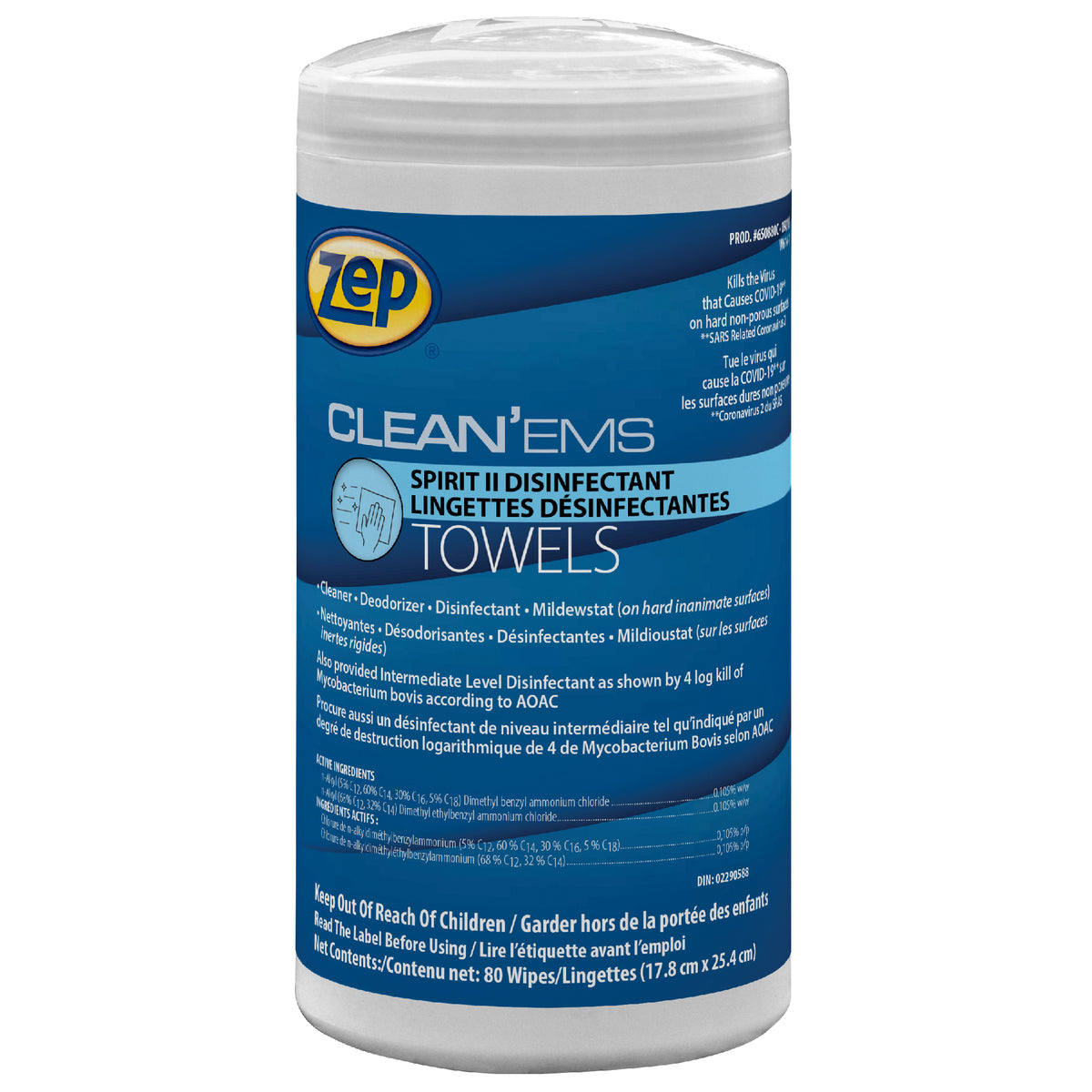 Clean’ems Spirit II Wipes - 80 Count – Zep Canada